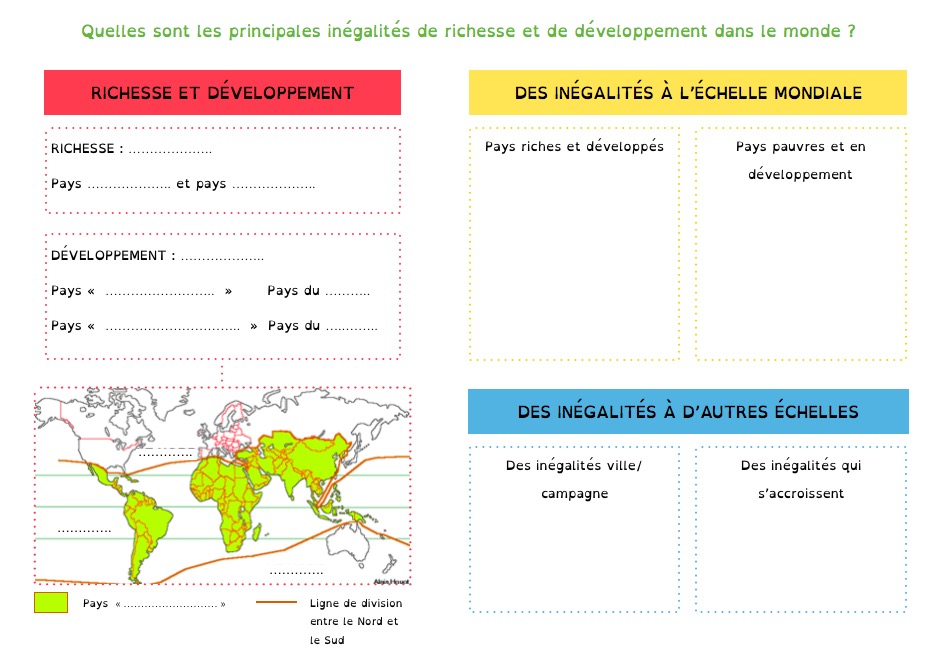 évaluation Géographie 5ème Les Inégalités Dans Le Monde | Chtoby Pomnili